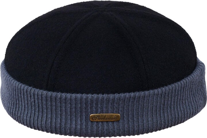 Sterkowski Navy Watch Beanie Cap | 100% Wool | 54-65 cm Docker Work Sailor Brimless Skullcap ...