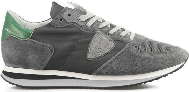 Philippe Model Logo Patch Lace-Up Sneakers - ShopStyle