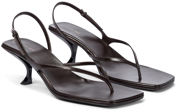 The Row Constance leather sandals - ShopStyle
