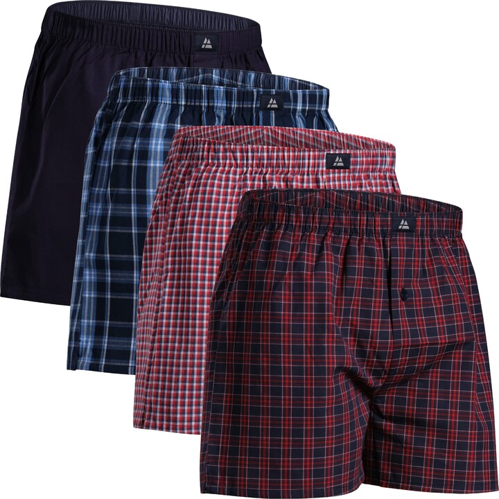 DANISH ENDURANCE 4 Pack Woven Boxer Shorts for Men - ShopStyle