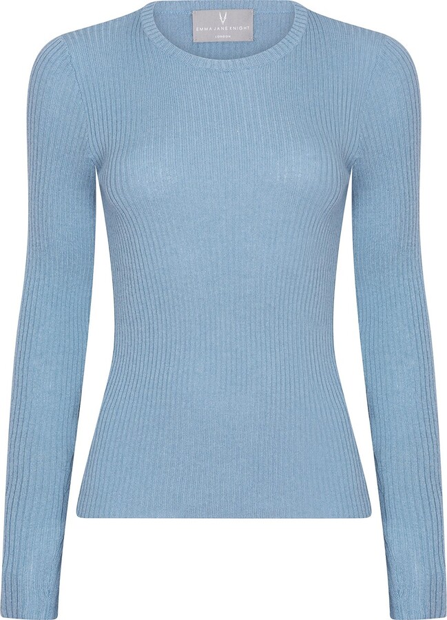 Emma Jane Knight Juno Cashmere Rib Crew Neck - ShopStyle