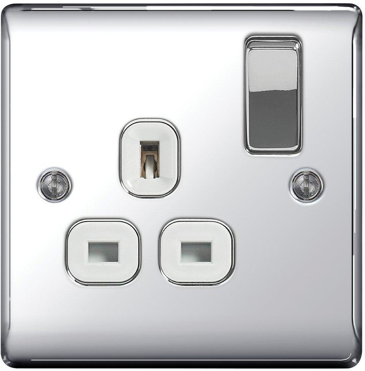 British General Electrical Raised 1G Switched Socket (13 Amp ...