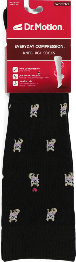 Dr Motion French Bulldog Everyday Compression Knee High Socks - ShopStyle