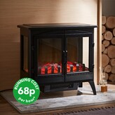 Dunelm Contemporary Double Door Black Stove Black - ShopStyle Decor