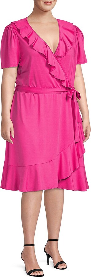 By Design Plus Flutter Wrap Dress - ShopStyle