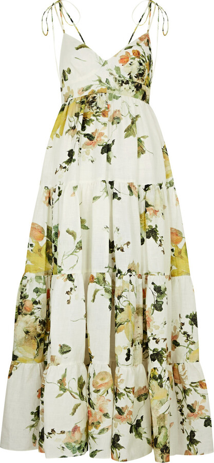 Erdem Azami Floral-print Linen Maxi Dress - ShopStyle