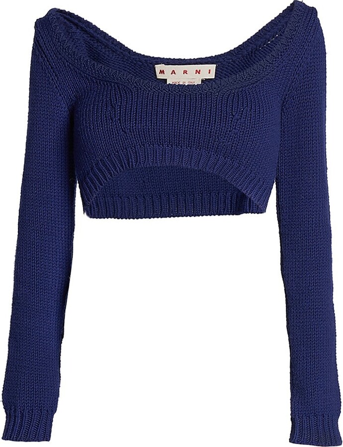 Marni Scoopneck Wool Crop Top - ShopStyle