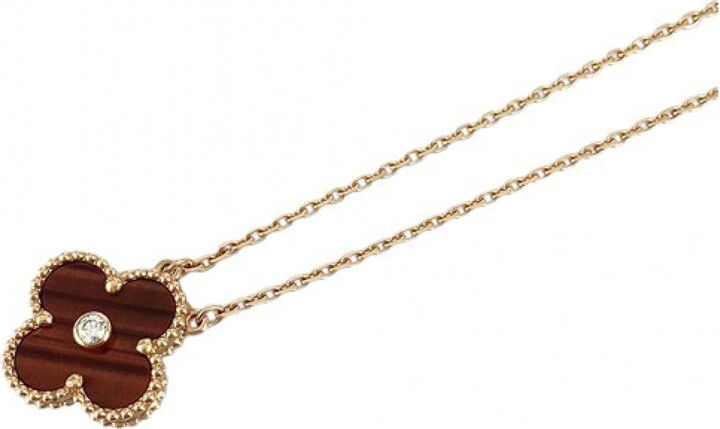 Van Cleef & Arpels Vintage Alhambra pink gold necklace - ShopStyle