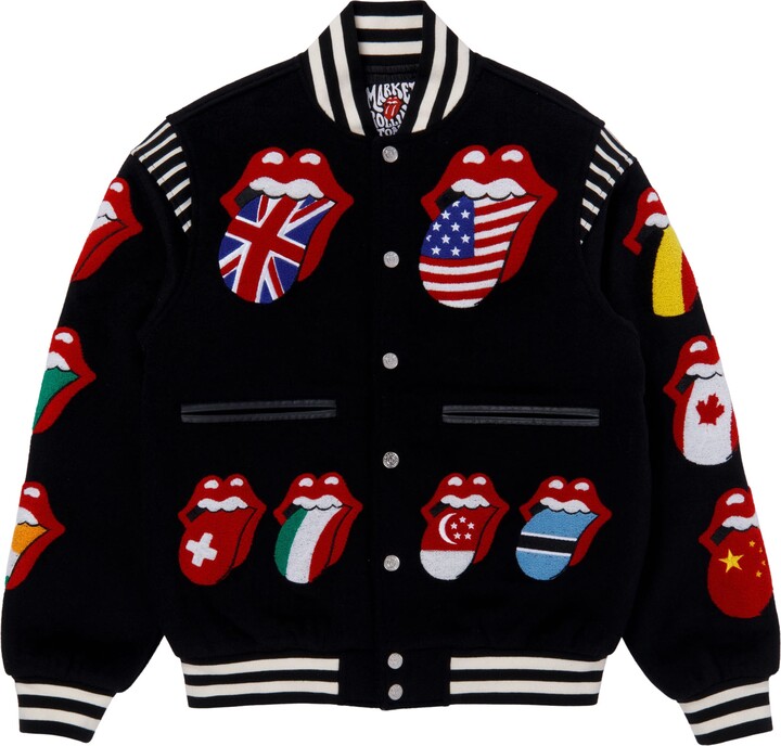 Market MKT Rolling Stones World Flag Bomber Jacket - ShopStyle