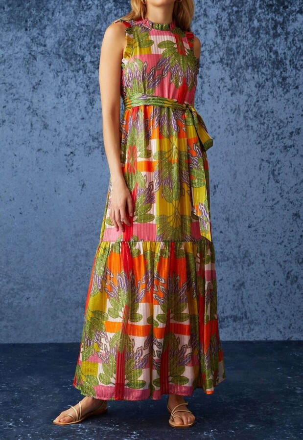 Marie Oliver Alice Dress in Palm Plaid - ShopStyle