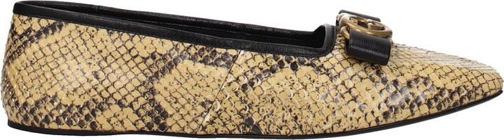 Gucci Ballet flats Leather Python - ShopStyle