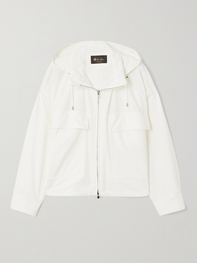 Loro Piana Isaiah Hooded Shell Jacket - White - ShopStyle