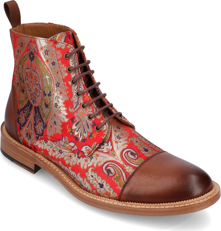 TAFT The Jack Boot in Red Paisley - ShopStyle