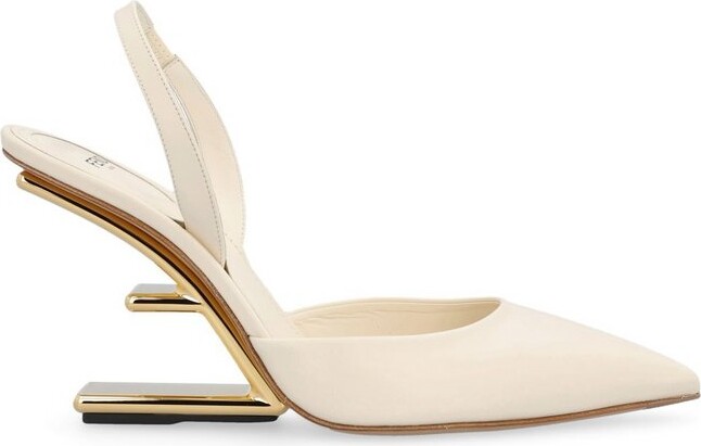 Fendi Slingbacks Tapered Toe Pumps - ShopStyle