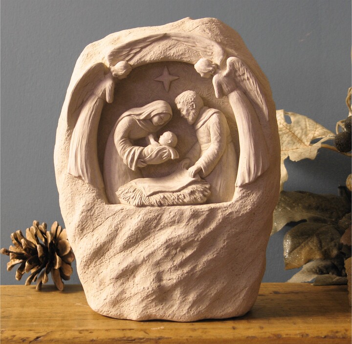 Etsy Silent Night Nativity Stone Sculpture, Holy Family For Home & Garden, Christmas With Jesus ...