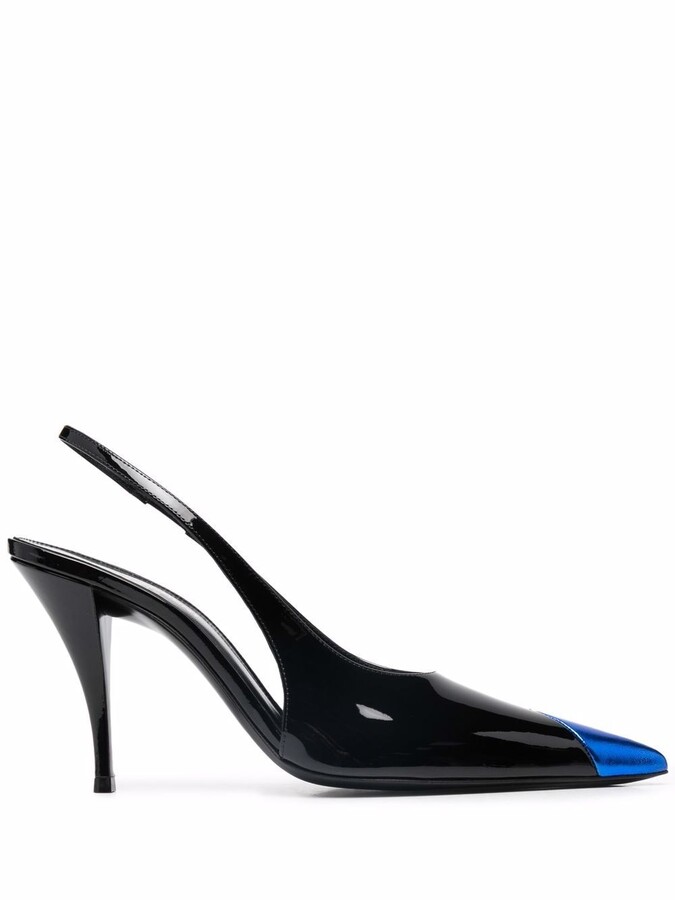 Saint Laurent Metallic Toe-Cap Pumps - ShopStyle