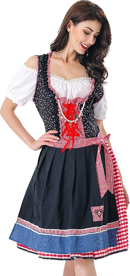 Generic Mini Dirndl Costume Dress Dirndl Blouse Special Occasions Grey ...
