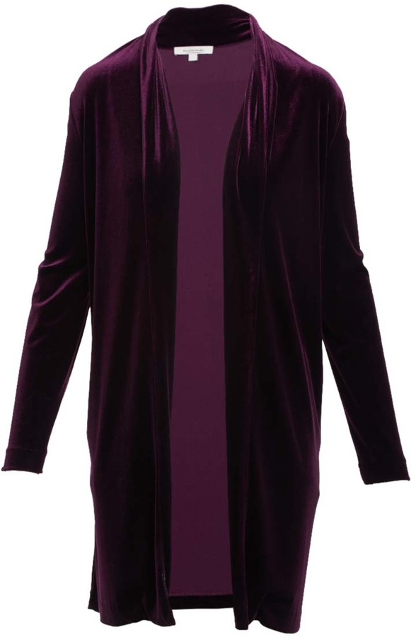Minna Women's Dusters plum - Plum Velvet Duster - Women & Plus - ShopStyle