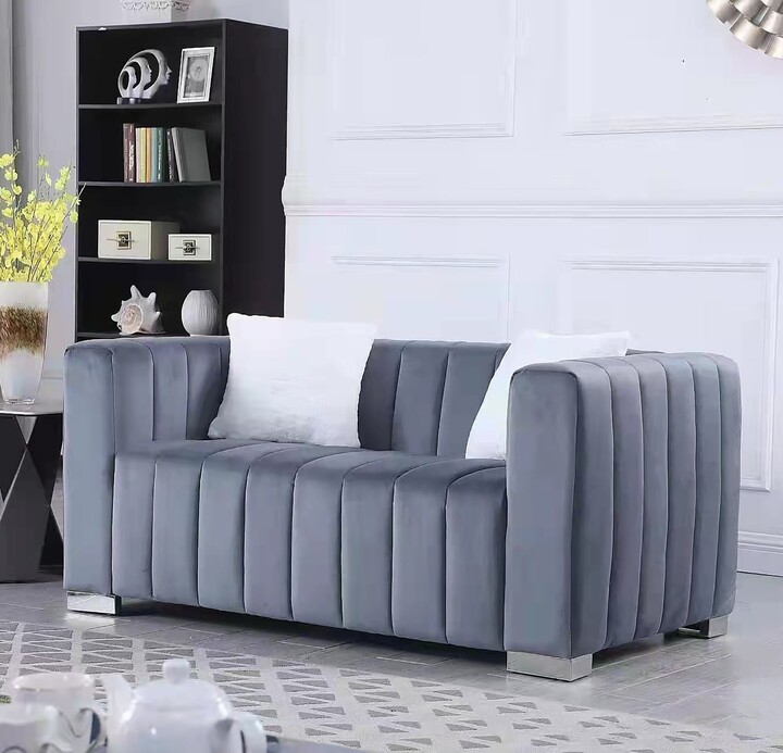 Luxmod A modern channel sofa take on a traditional Chesterfield - ShopStyle