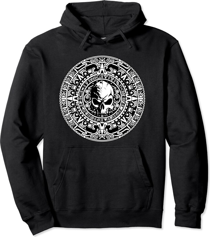 Cosas Mexicanas Apparel Co Aztec Calendar Skull Flag Azteca Mexican ...
