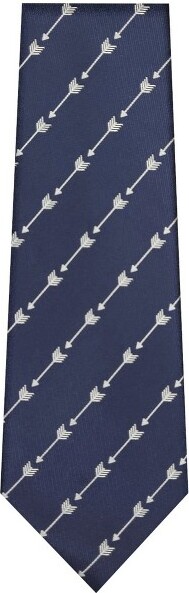 The Dapper Tie TheDapperTie Men' Navy Blue With Arrow Printed Necktie ...