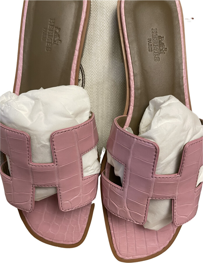 Hermes Oran alligator mules - ShopStyle