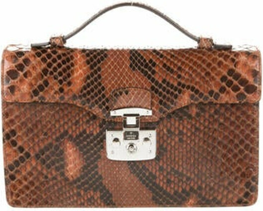 Gucci Python Lady Lock Clutch - ShopStyle