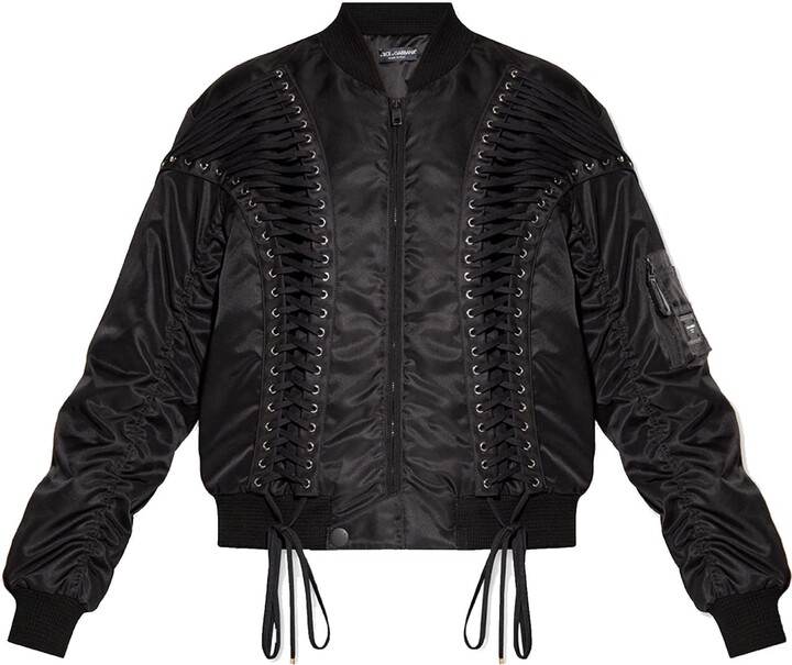 Dolce & Gabbana Lacing Bomber Jacket - ShopStyle