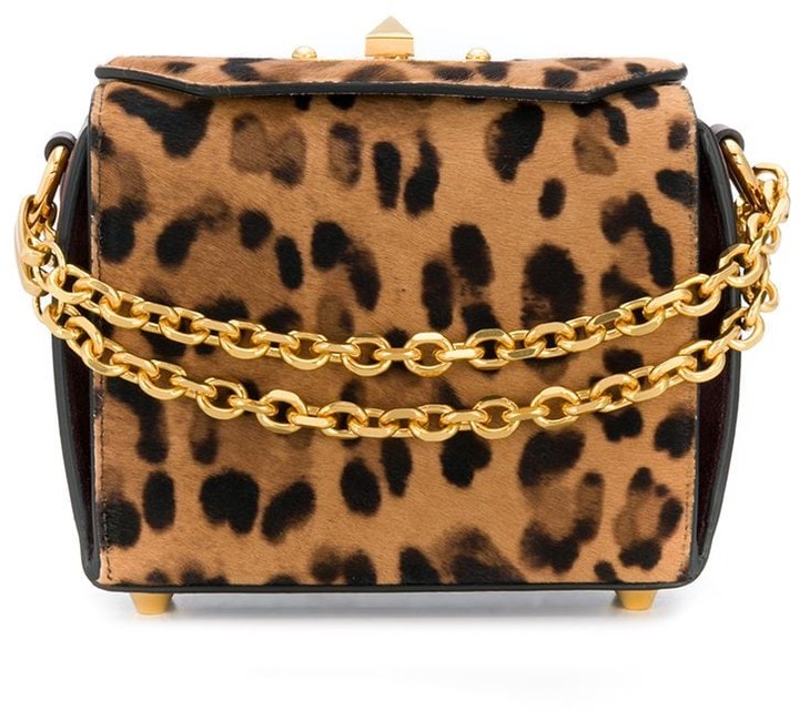 Alexander McQueen leopard print Box bag - ShopStyle