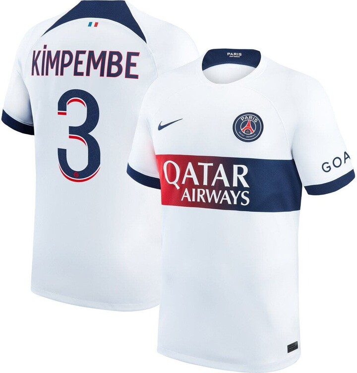 Nike Men's Presnel Kimpembe White Paris Saint-Germain 2023/24 Away ...