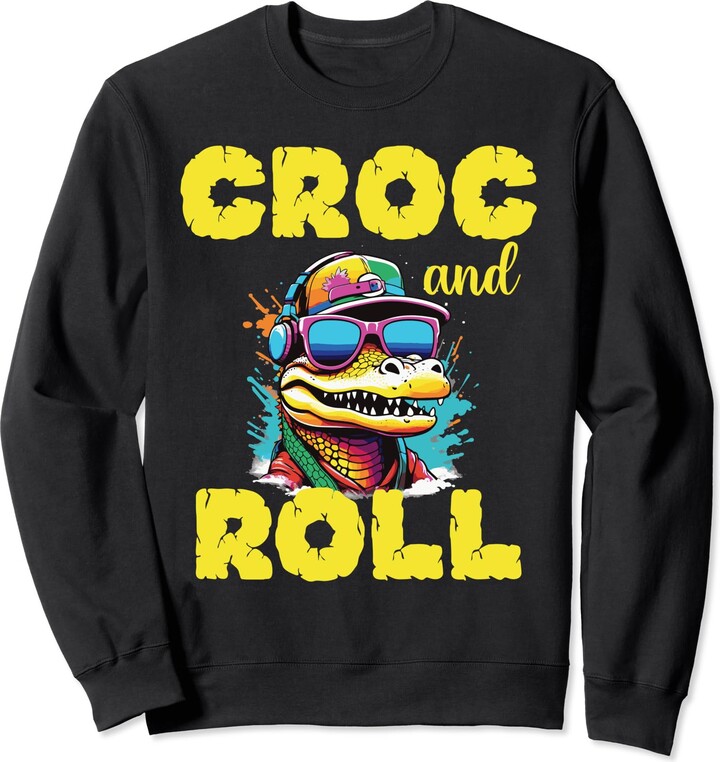 Crocodile Alligator Croc Zoo Retro Zookeeper Croc And Roll Funny ...