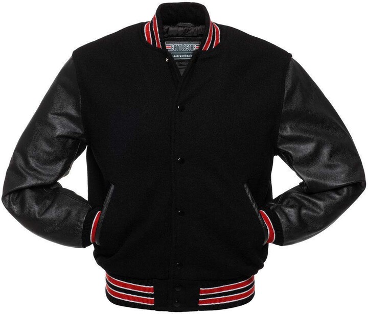 Modernage Classic Hybrid Varsity Jacket University Letterman Bomber ...