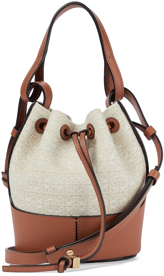 Loewe Balloon Mini Anagram canvas shoulder bag - ShopStyle