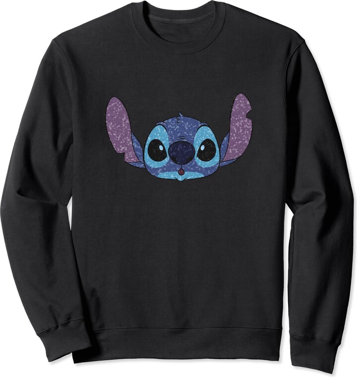 Disney Lilo & Stitch Distressed Surprised Patchy Stitch Sweatshirt ...