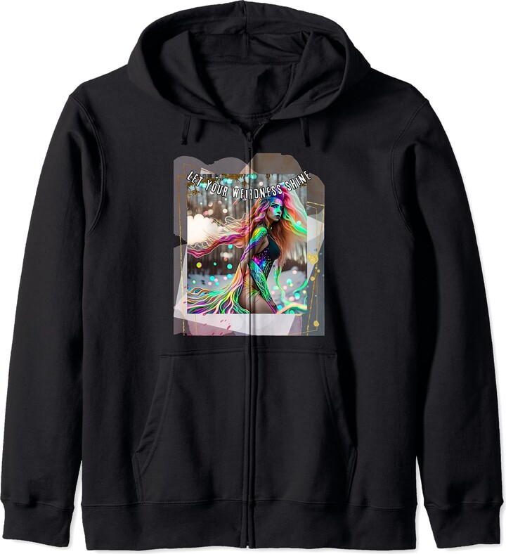 Hamiltonmagic Let Your Weirdness Shine (glowing mutant woman) Zip ...