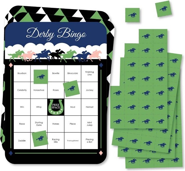 Big Dot of Happiness Kentucky Horse Derby - Bar Bingo Cards and Markers ...