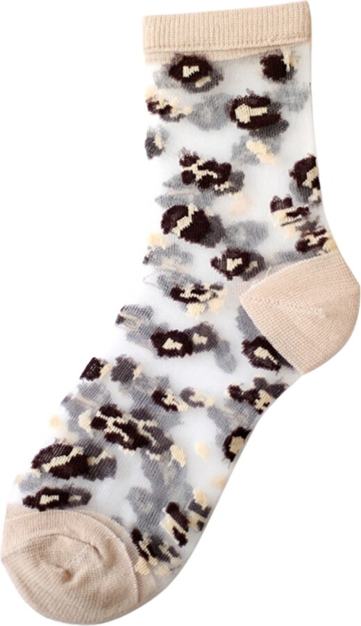 High Heel Jungle by Kathryn Eisman Women's Neutrals Leopard Print Sheer ...