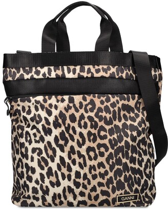 Ganni Leopard-print shoulder bag - ShopStyle