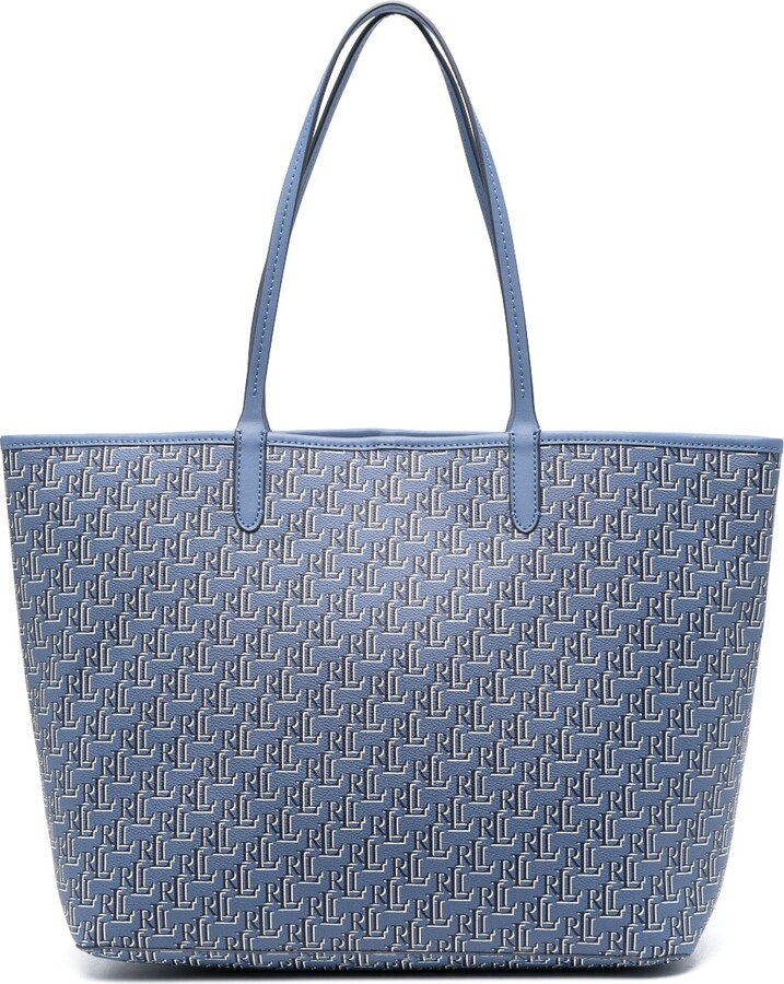 Lauren Ralph Lauren Collins monogram canvas tote bag - ShopStyle