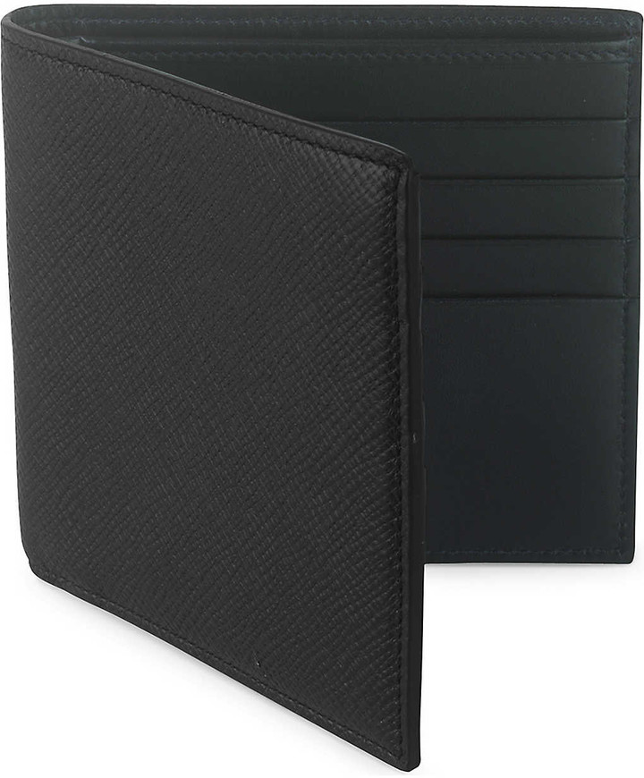 Smythson Panama cross-grain leather eight card wallet - ShopStyle
