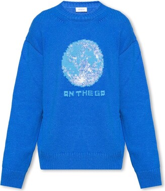 Off-White intarsia Arrow jumper - ShopStyle Crewneck Sweaters