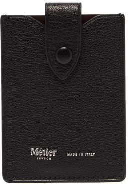 MÉTIER Logo-stamped Leather Wallet - Black - ShopStyle