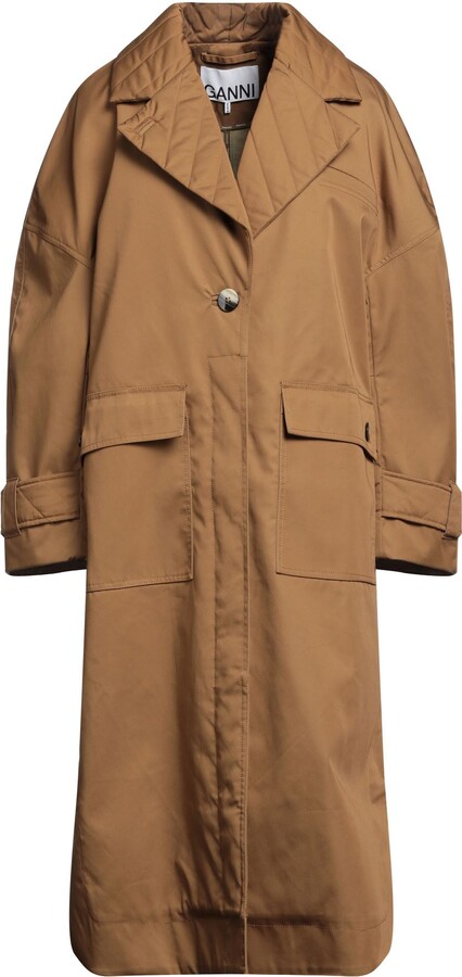 Ganni Coat Camel - ShopStyle