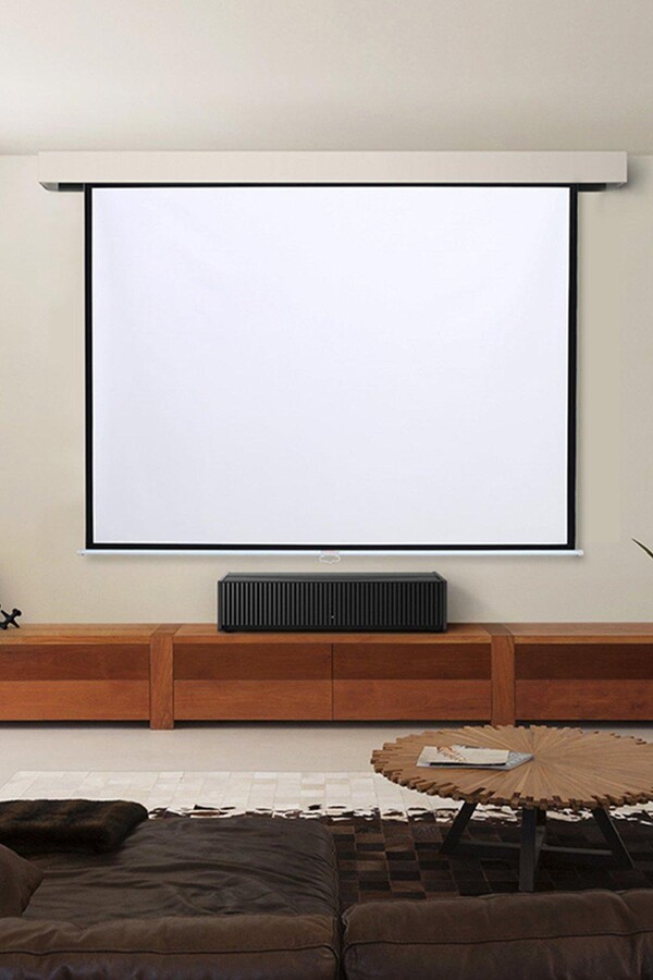 Living and Home 84" Manual Wall/Ceiling Mounted Projector Screen ...