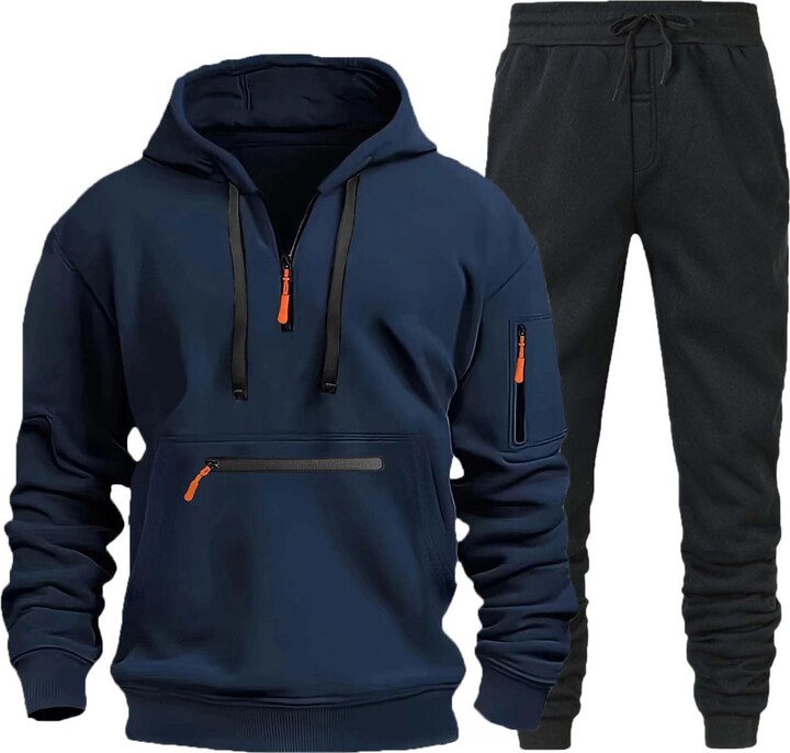 ZZHZGZ Mens Suit Cozy Mens Black Suit Trendy Mens Tracksuit Tops ...