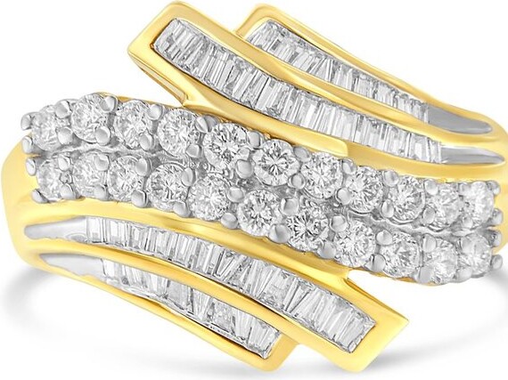 Haus of Brilliance 10K Yellow Gold Diamond Bypass Ring - ShopStyle