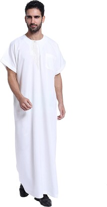 MODSGUE Abaya Muslim Men's Saudi Arabian Travel Bathrobe Middle East ...