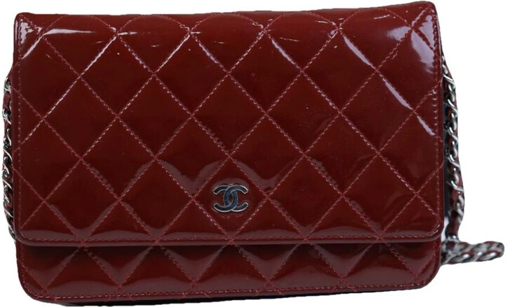 Chanel Wallet On Chain Timeless/Classique patent leather crossbody bag ...
