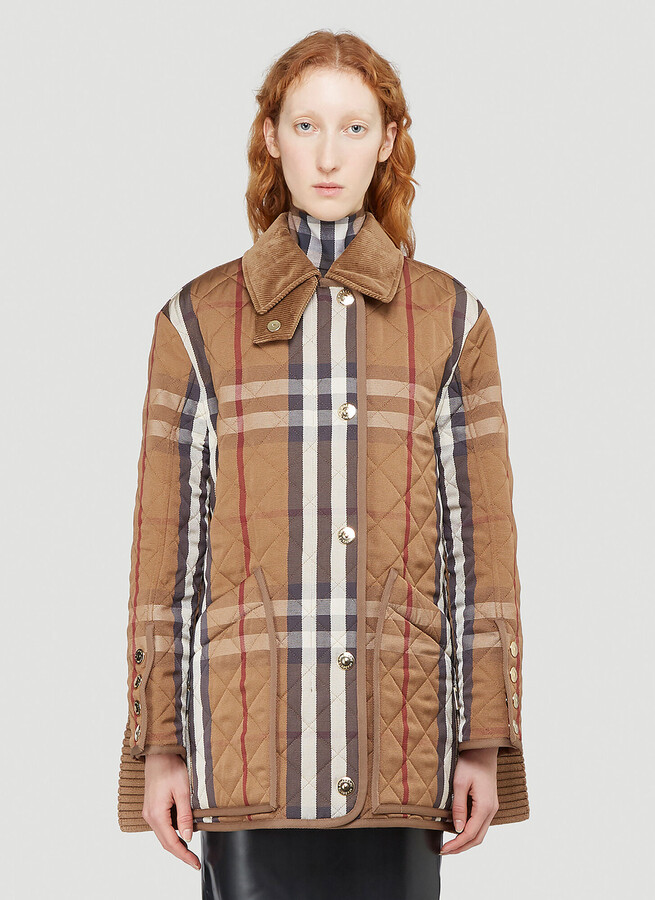 Burberry House-Check Jacket in Brown - ShopStyle