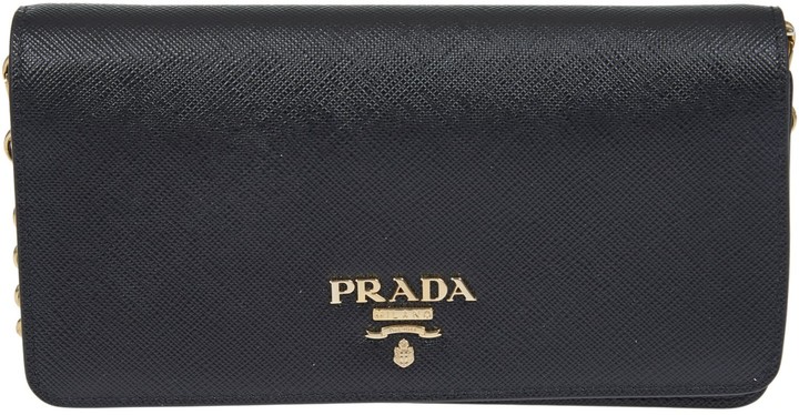Prada Logo Plaque Magnetic Snap Lock Shoulder Bag - ShopStyle